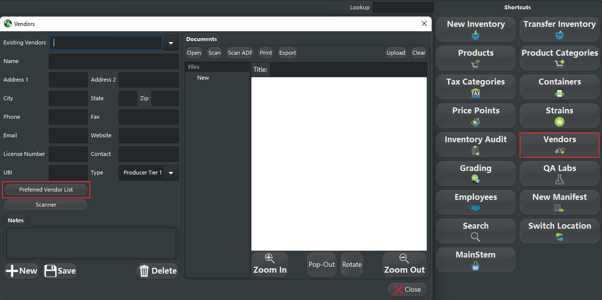 Accessing Your Preferred Vendor List (C)