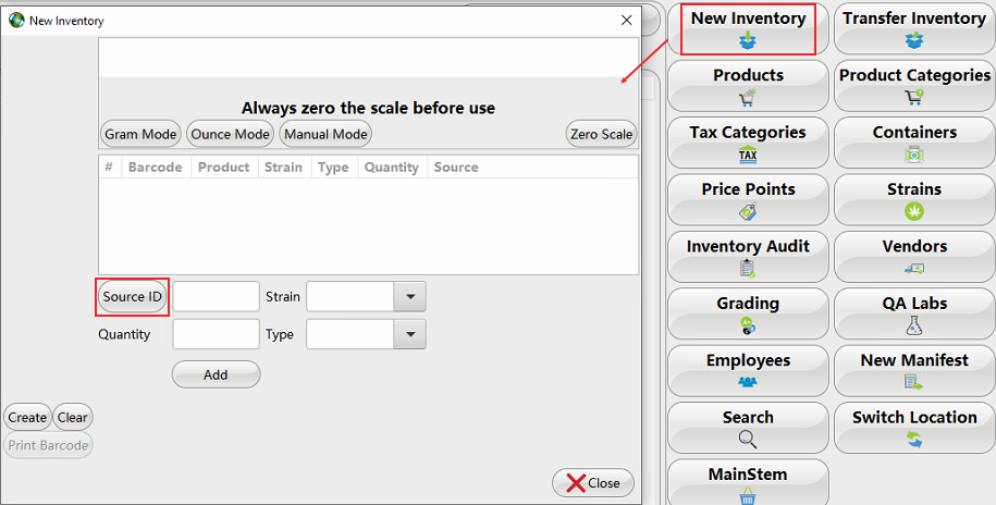 Using Source ID from New Inventory (C)