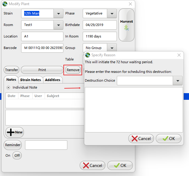 Destroying Plant Inventory (C)