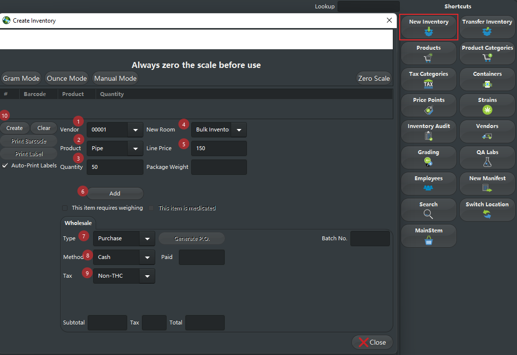 Bringing in New Inventory for Retail (C)