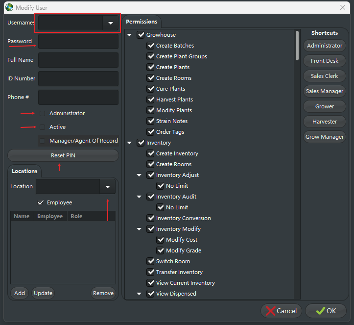 Modifying Users (C)