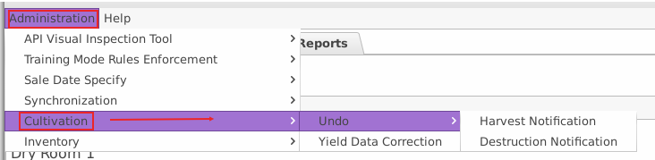 Undo Actions for Cultivation (T)