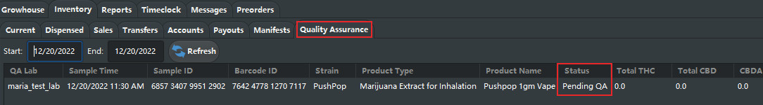 Pulling QA Samples (C)
